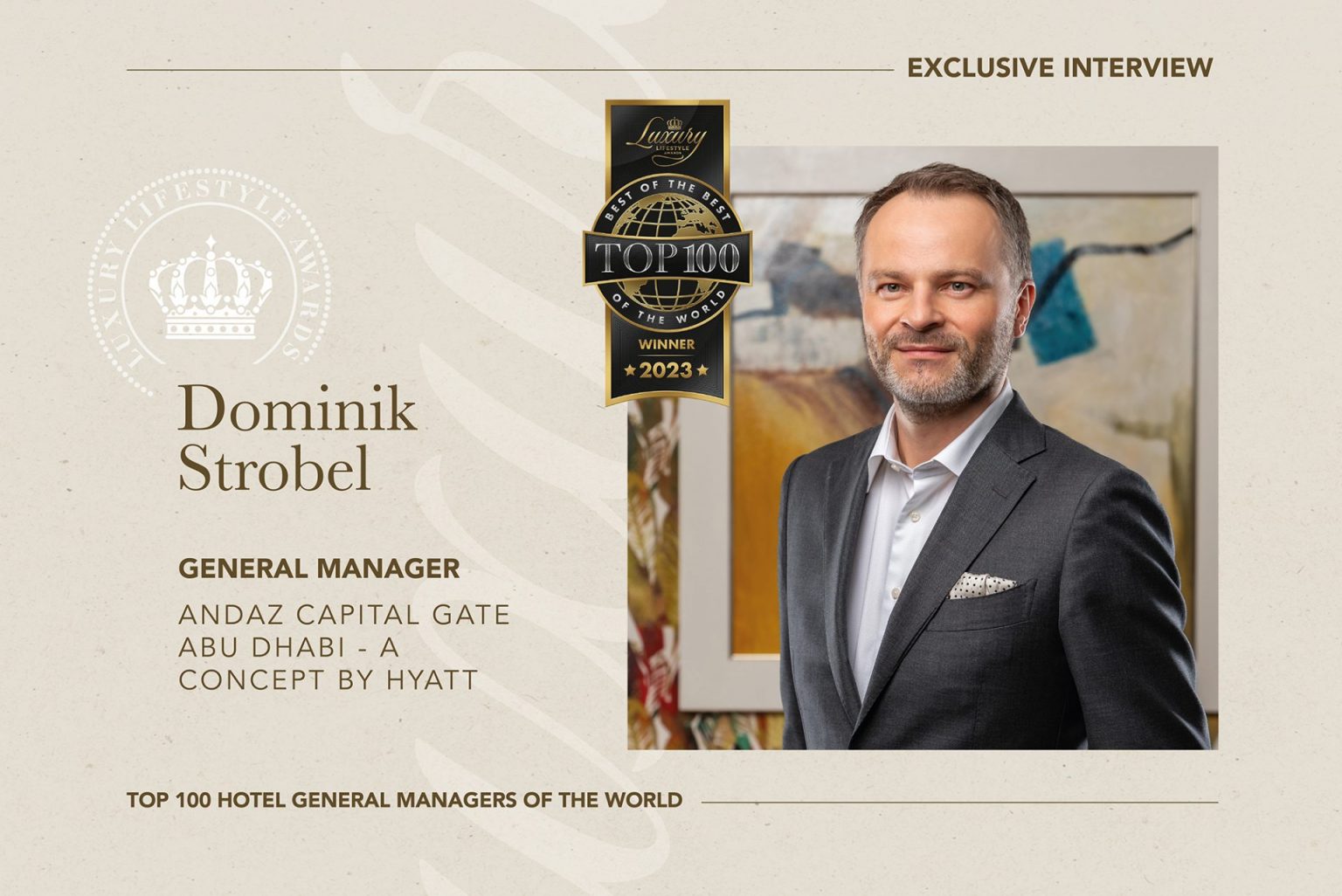 Interview with Dominik Strobel of Andaz Capital Gate Abu Dhabi