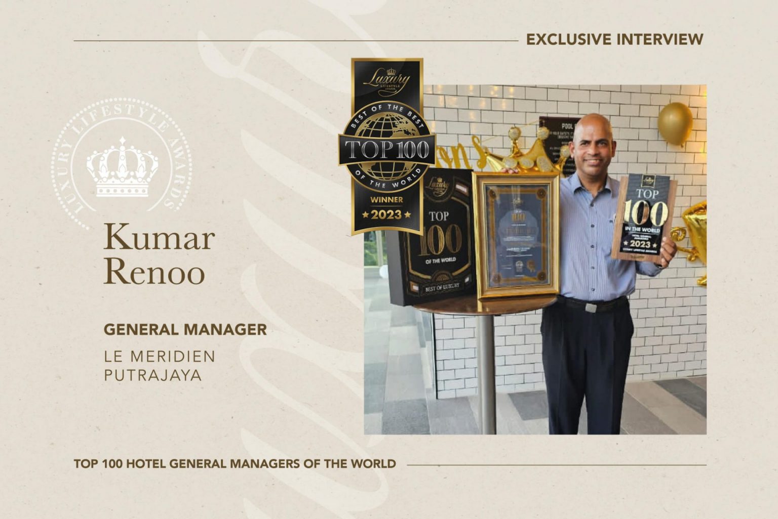 Exclusive Interview with Mr. Kumar Renoo: Top 100 Hotel GM