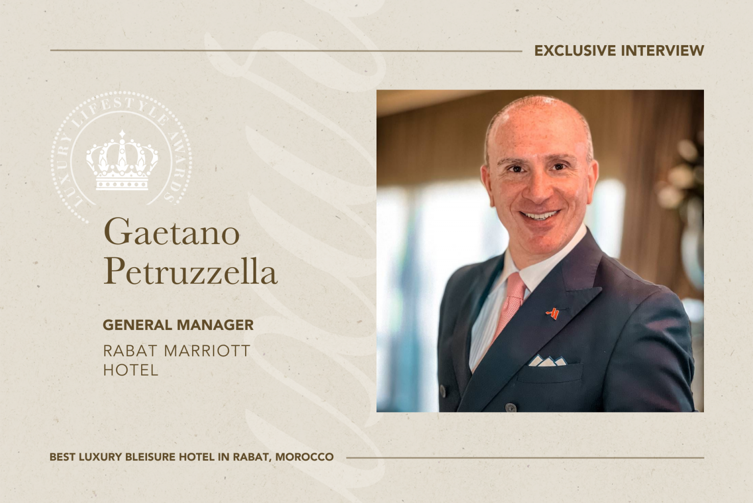 Exclusive Interview with Gaetano Petruzzella: Rabat Marriott Hotel