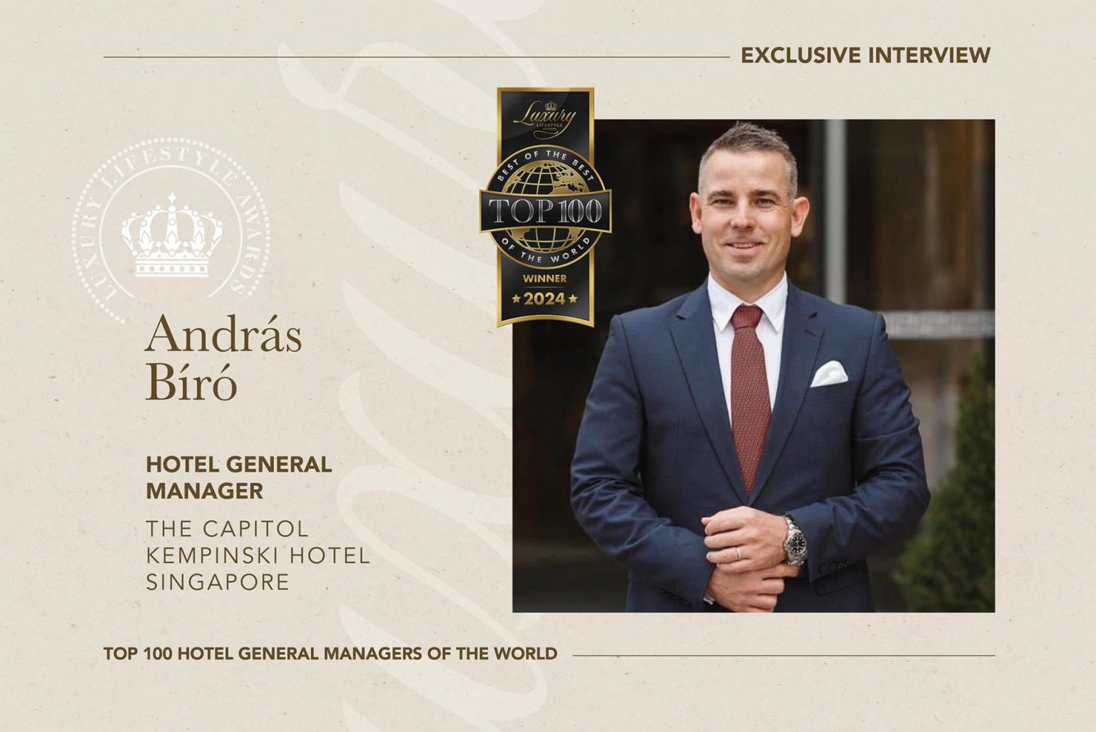 Exclusive Interview with András Bíró: The Capitol Kempinski Singapore