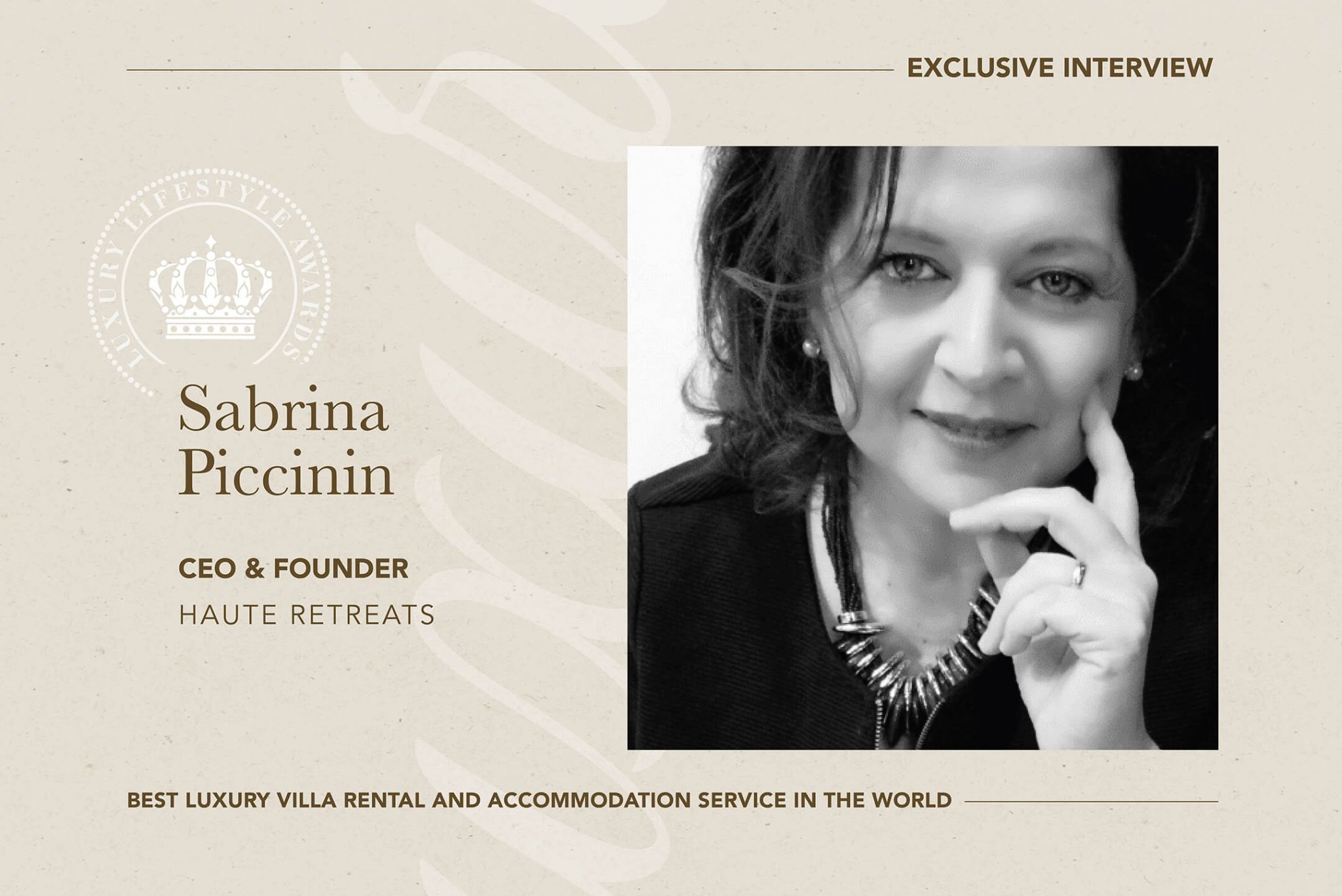 Exclusive Interview with Sabrina Piccinin: Luxury Travel - Haute Retreats